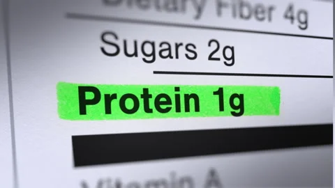 Animated Nutrition Facts Label with a Fo... | Stock Video | Pond5