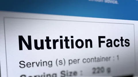 Animated Nutrition Fact Stock Video Footage | Royalty Free Animated ...