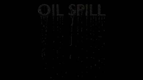 Animated oil dripping text oil spill - a... | Stock Video | Pond5