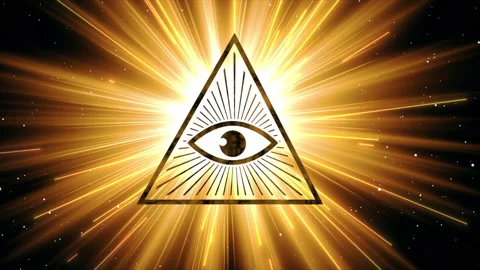 Animated One eye symbol with light effec... | Stock Video | Pond5