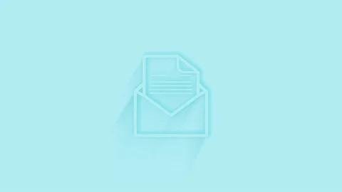 Animated open envelope with letter icon ... | Stock Video | Pond5