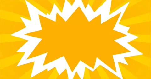 animated orange comic strip jagged edges... | Stock Video | Pond5