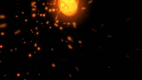 Animated orange particles on black backg... | Stock Video | Pond5