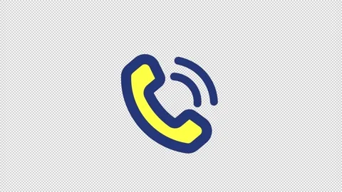 Animated outgoing call color ui icon | Stock Video | Pond5