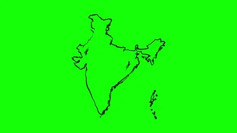 India Map Greenscreen Stock Footage ~ Royalty Free Stock Videos | Pond5