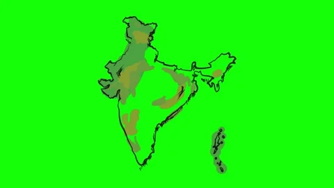 India Map Greenscreen Stock Footage ~ Royalty Free Stock Videos | Pond5