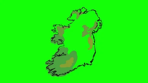 Ireland Map Outline Stock Video Footage | Royalty Free Ireland Map ...