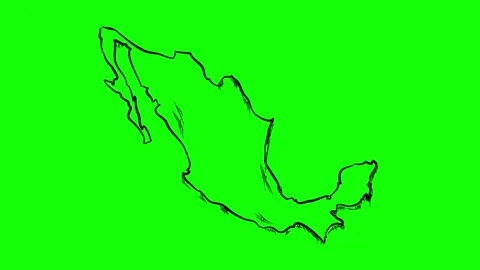 Mexico Map Outline Stock Video Footage | Royalty Free Mexico Map ...