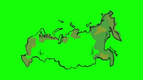 Russia Map Outline Stock Footage ~ Royalty Free Stock Videos | Pond5