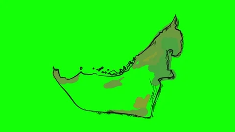 Animated Outline and Drawing Map of Unit... | Stock Video | Pond5