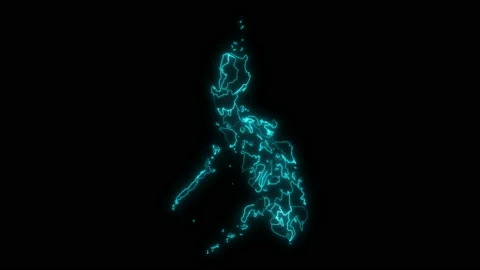 Animated Outline Map of Philippines with... | Stock Video | Pond5