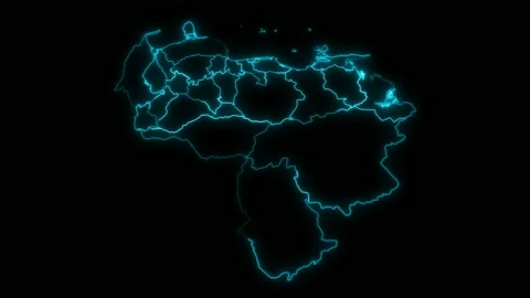 Animated Outline Map of Venezuela with S... | Stock Video | Pond5