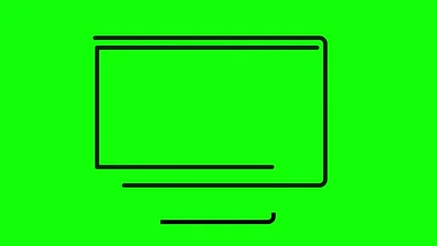 Animated outlined computer icon. Animati... | Stock Video | Pond5