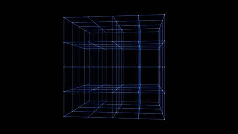 Animated outlines of cubes with black ba... | Stock Video | Pond5