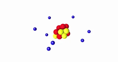 Animated oxygen atom isolated on white b... | Stock Video | Pond5