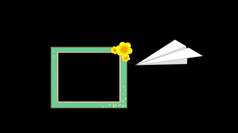Animated Paper Plane Landing on a Pictur... | Stock Video | Pond5