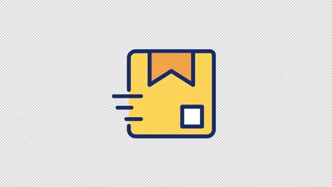 Animated parcel color icon | Stock Video | Pond5