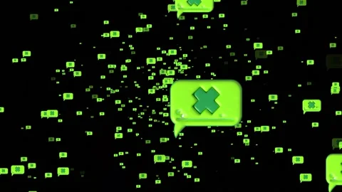 animated particle of cross check mark ic... | Stock Video | Pond5
