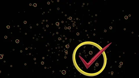 animated particle of Like or correct sym... | Stock Video | Pond5