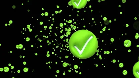 animated particle of Like or correct sym... | Stock Video | Pond5