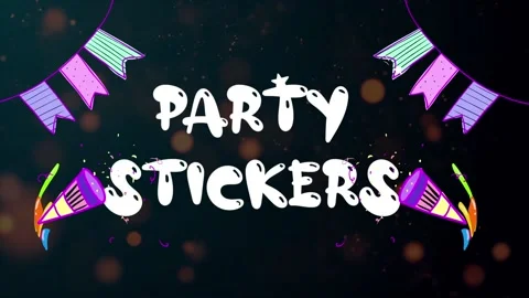 After Effects Template: Animated Party Stickers #158486221