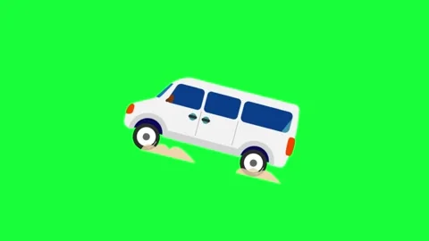Animated Passenger Van wiggle icon backg... | Stock Video | Pond5