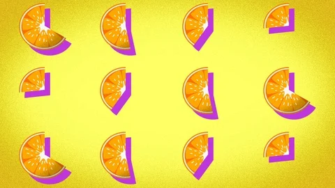 animated pattern of an orange ideal to r... | Stock Video | Pond5
