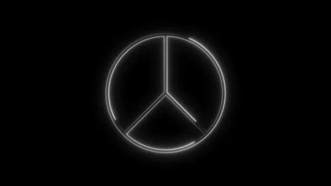 Animated peace symbol on black backgroun... | Stock Video | Pond5