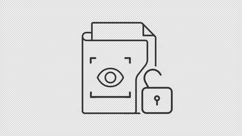 Animated personal data linear icon | Stock Video | Pond5