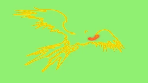 animated Phoenix bird emerges from fire ... | Stock Video | Pond5