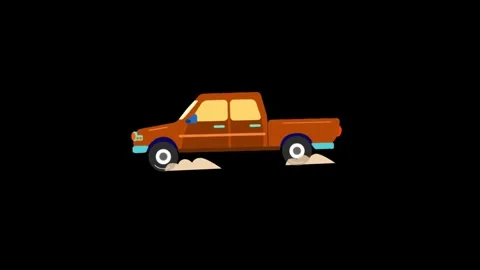 Animated Pick Up Truck wiggle icon backg... | Stock Video | Pond5