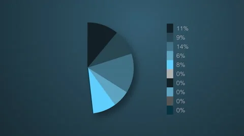 Animated pie chart infographic | Stock Video | Pond5