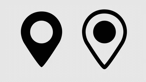 Animated pin map, location icon. | Stock Video | Pond5