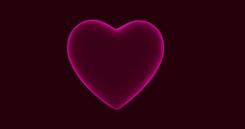 Animated pink beating heart 4k loop | Stock Video | Pond5