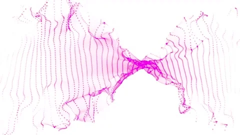 Animated pink wavy particles mesh backgr... | Stock Video | Pond5