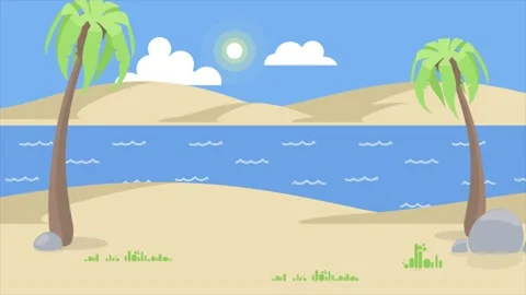 Animated pixel art design of daytime Gro... | Stock Video | Pond5