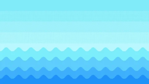 Animated pixel art sea waves background.... | Stock Video | Pond5
