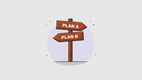 Animated Plan A and B Direction Arrow Co... | Stock Video | Pond5