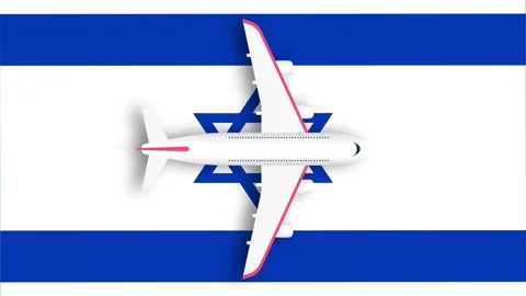 Animated plane flying over the the flag ... | Stock Video | Pond5