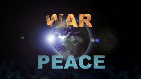 Animated planet Earth between War and Pe... | Stock Video | Pond5
