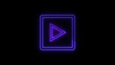 Animated play symbol with glowing effect... | Stock Video | Pond5