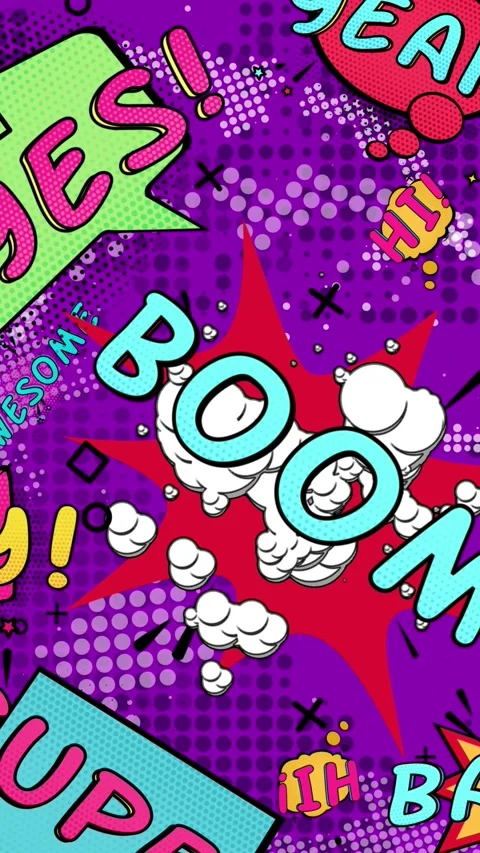 Animated Pop Art Background, Loop | Stock Video | Pond5