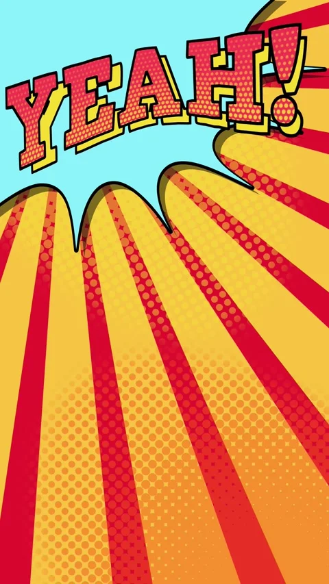 Animated pop art comic background. | Stock Video | Pond5