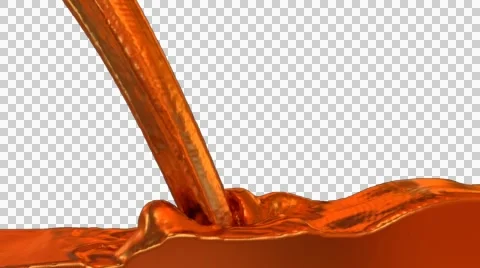 Animated pouring bronze paint against tr... | Stock Video | Pond5