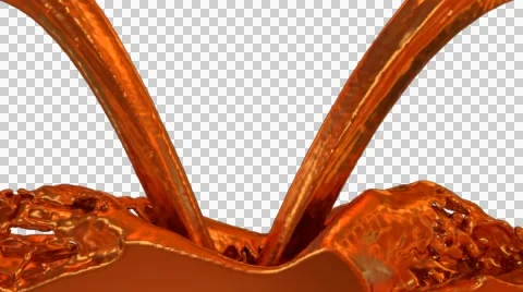 Animated pouring bronze paint against tr... | Stock Video | Pond5