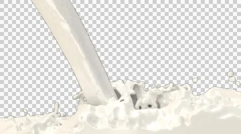 Animated pouring milk against transparen... | Stock Video | Pond5
