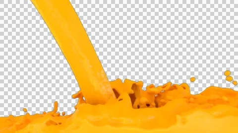 Animated pouring orange juice against tr... | Stock Video | Pond5