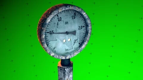 an animated pressure-gauge that has a re... | Stock Video | Pond5