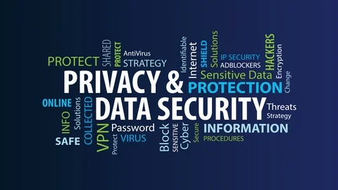 Animated Privacy and Data Security on a ... | Stock Video | Pond5