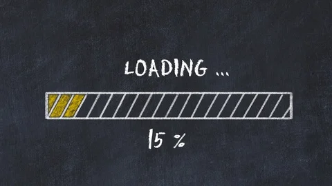 Animated progress bar on chalk board. Lo... | Stock Video | Pond5